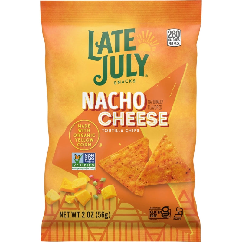 Late July Snacks, Nacho Cheese Tortilla Chips, 2 oz Bag – California ...
