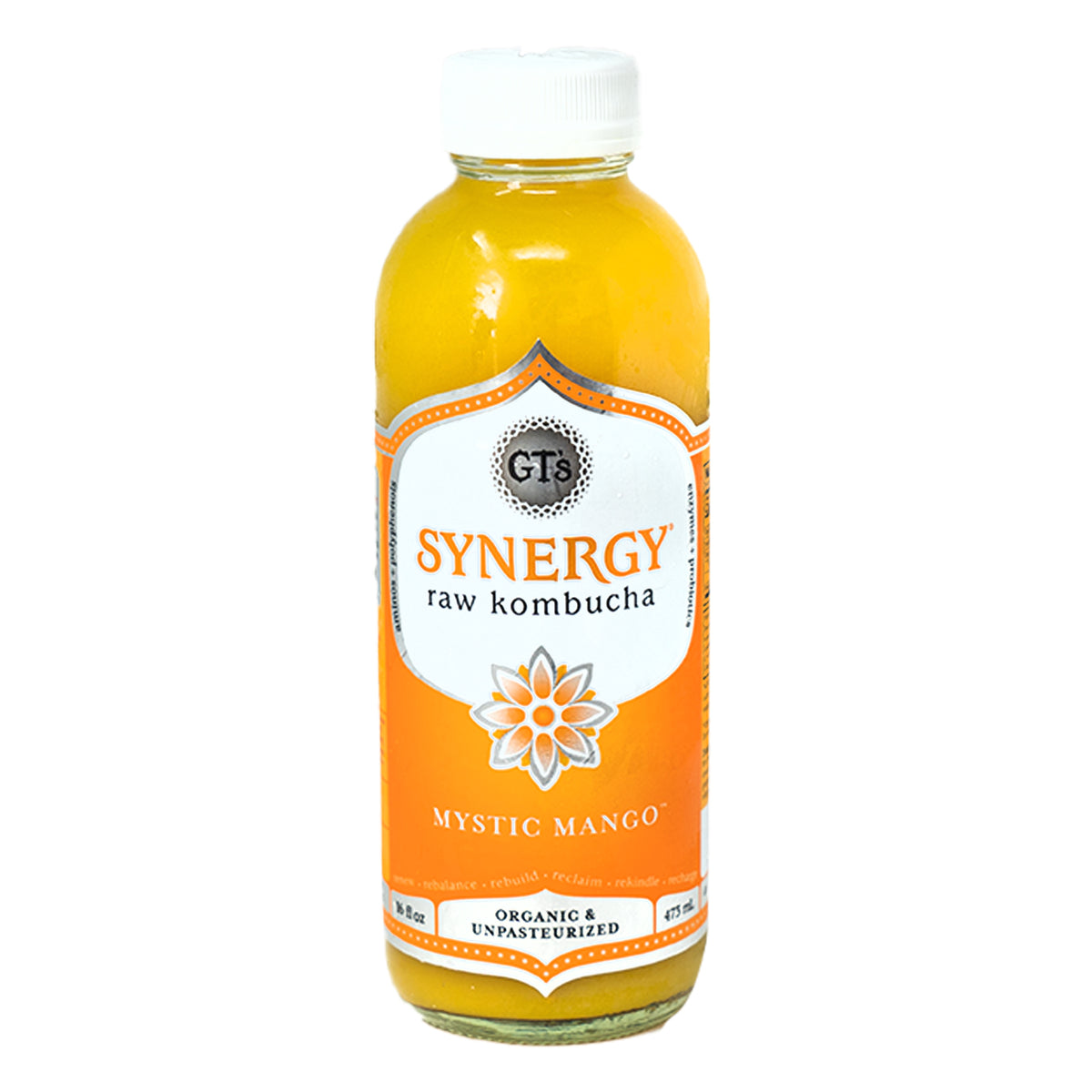 GTS Synergy Kombucha Raw Mystic Mango Organic 16 oz – California Ranch ...