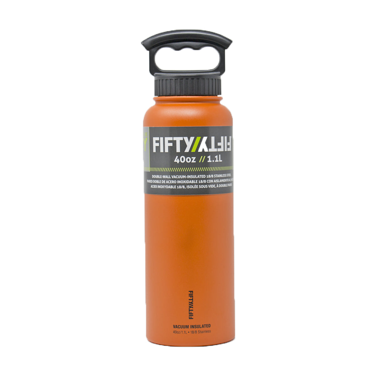 Fifty Fifty Bottle With Wide Mouth 3 Finger Lid Orange 40 oz ...