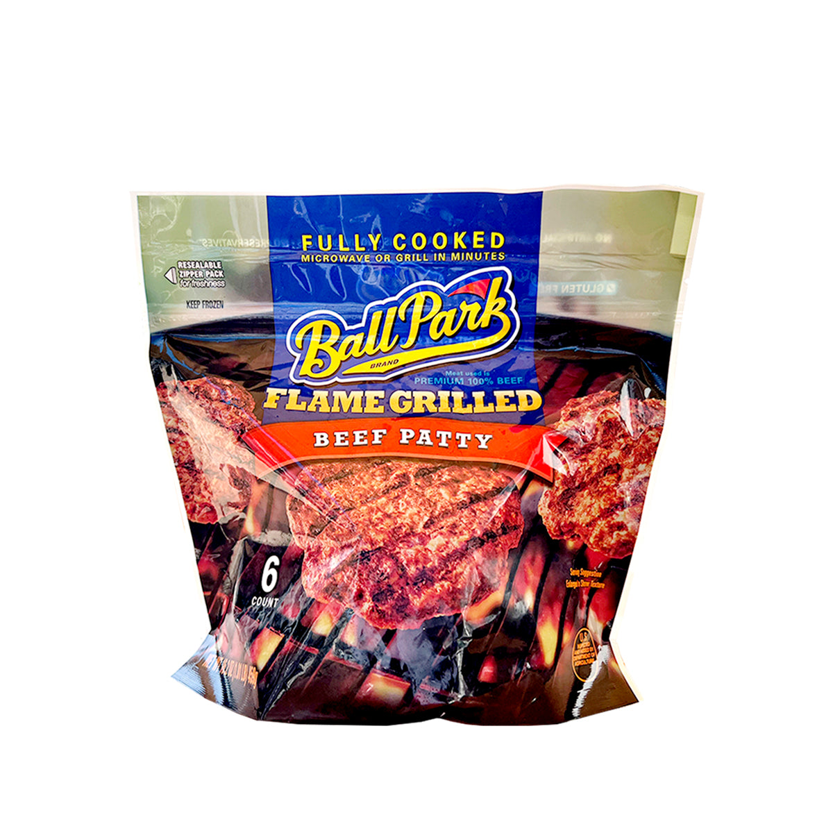 Ball Park Beef Patty Flame Grilled Hamburger Meat 16.2 Oz – California ...